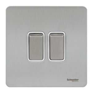 SCHNEIDER GU1422WSS - electric Ultimate Screwless flat plate - 1-pole 2 ...